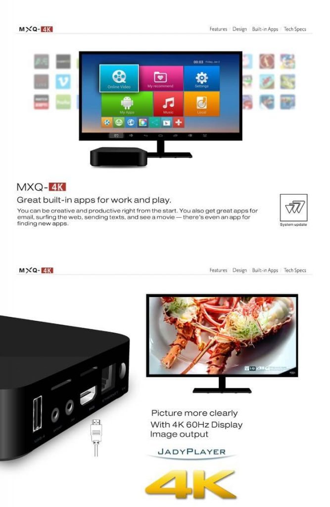 MXQ-4K Android 8.1 RK3229/Allwinner H3 - VissonTech