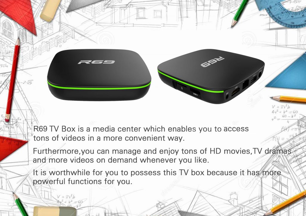 R69 Android TV Box Android 7.1 Allwinner H3