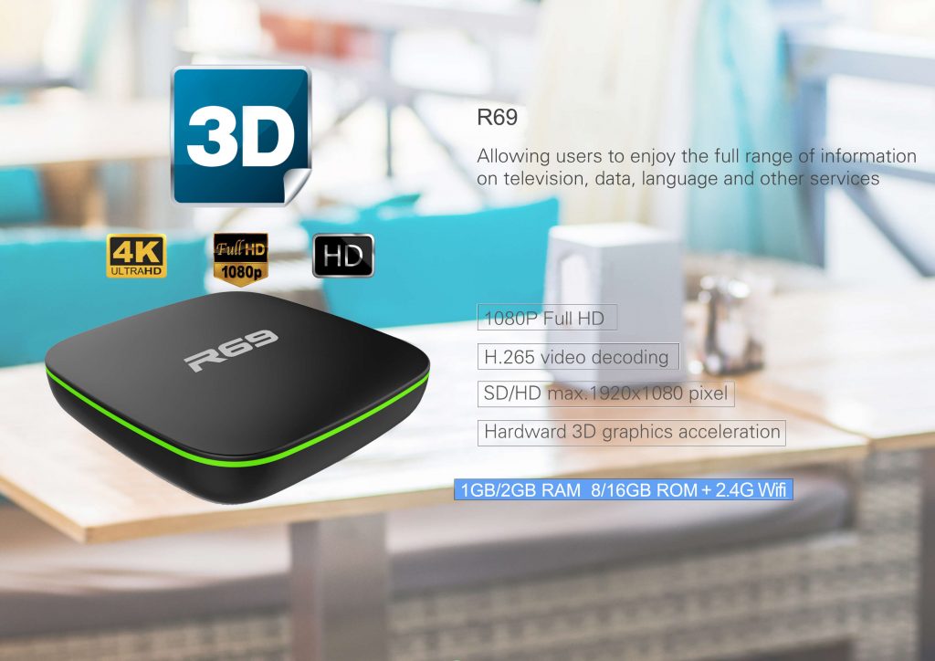 R69 Android TV Box Android 7.1 Allwinner H3