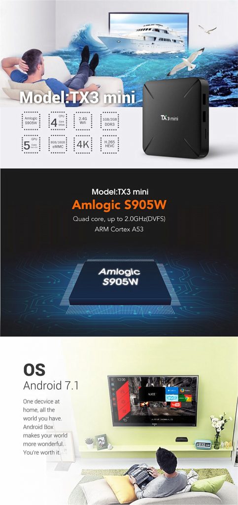 TX3 Mini H Android Tv Box Amlogic S905W Quad Core Chinese Factory