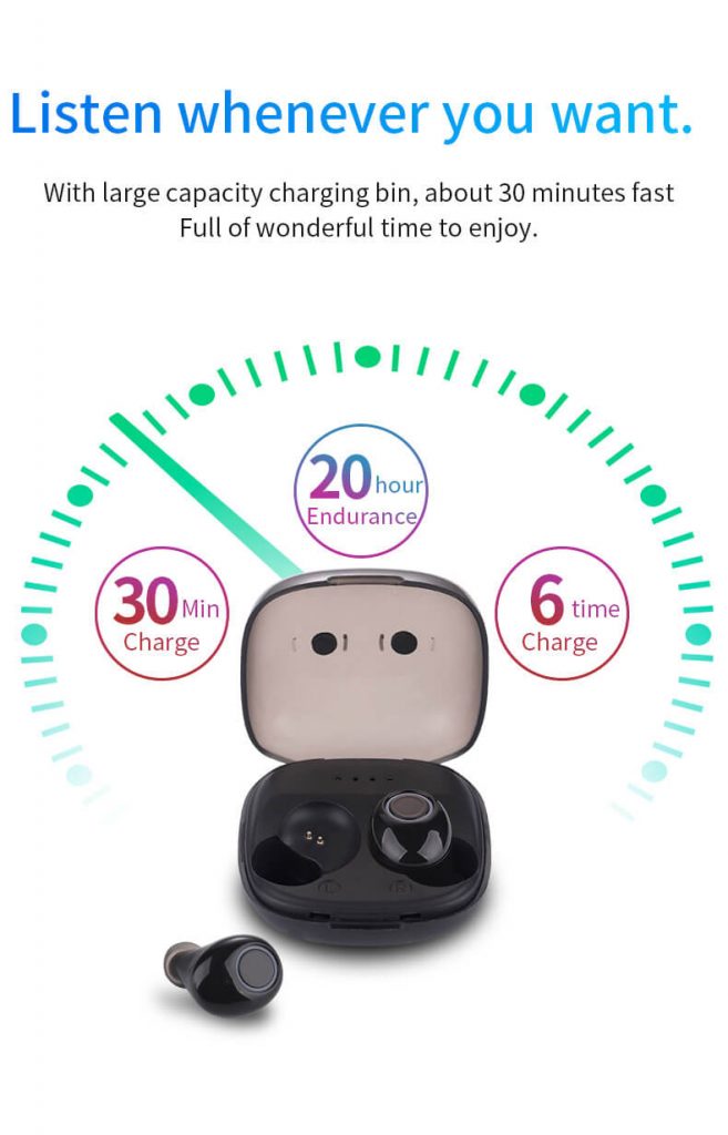 TWS K11 True Wireless Stereo Bluetooth Headset - Chinese Factory