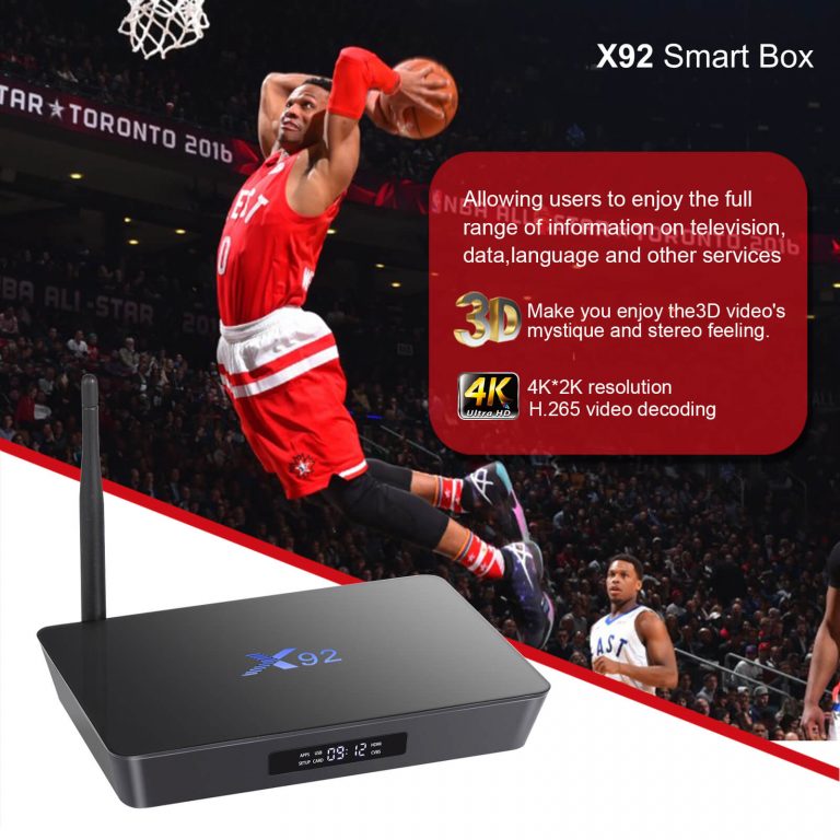 X92 TV Box Android 7.1 2.4GHz / 5.8GHz WiFi Kodi Player Chinese Factory