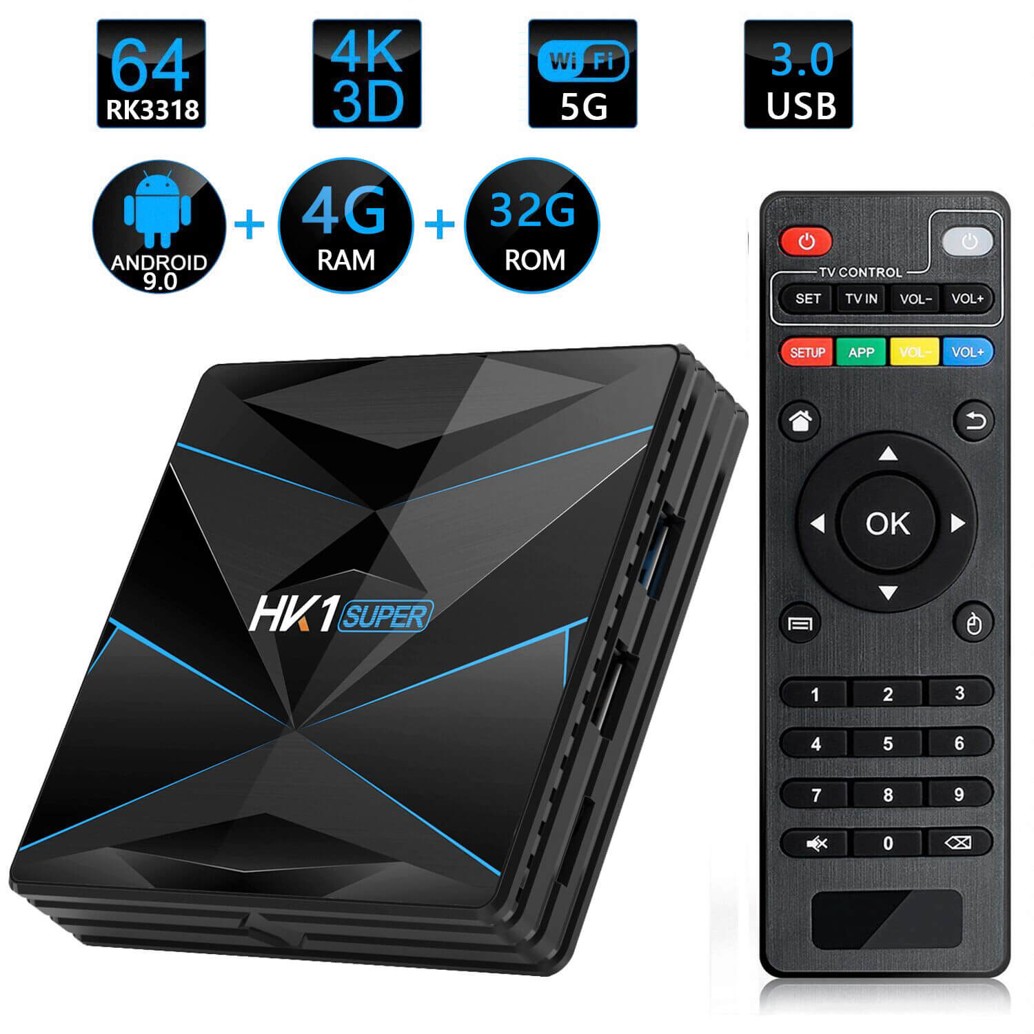 HK1 Super TV Box Android 9.0 - VissonTech